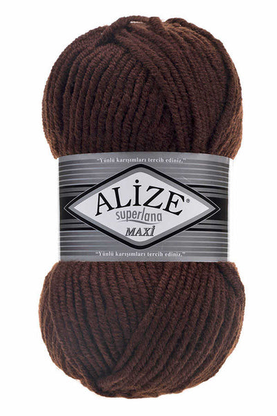 Alize Superlana Maxi 26 - Brown – Yarn a Lot